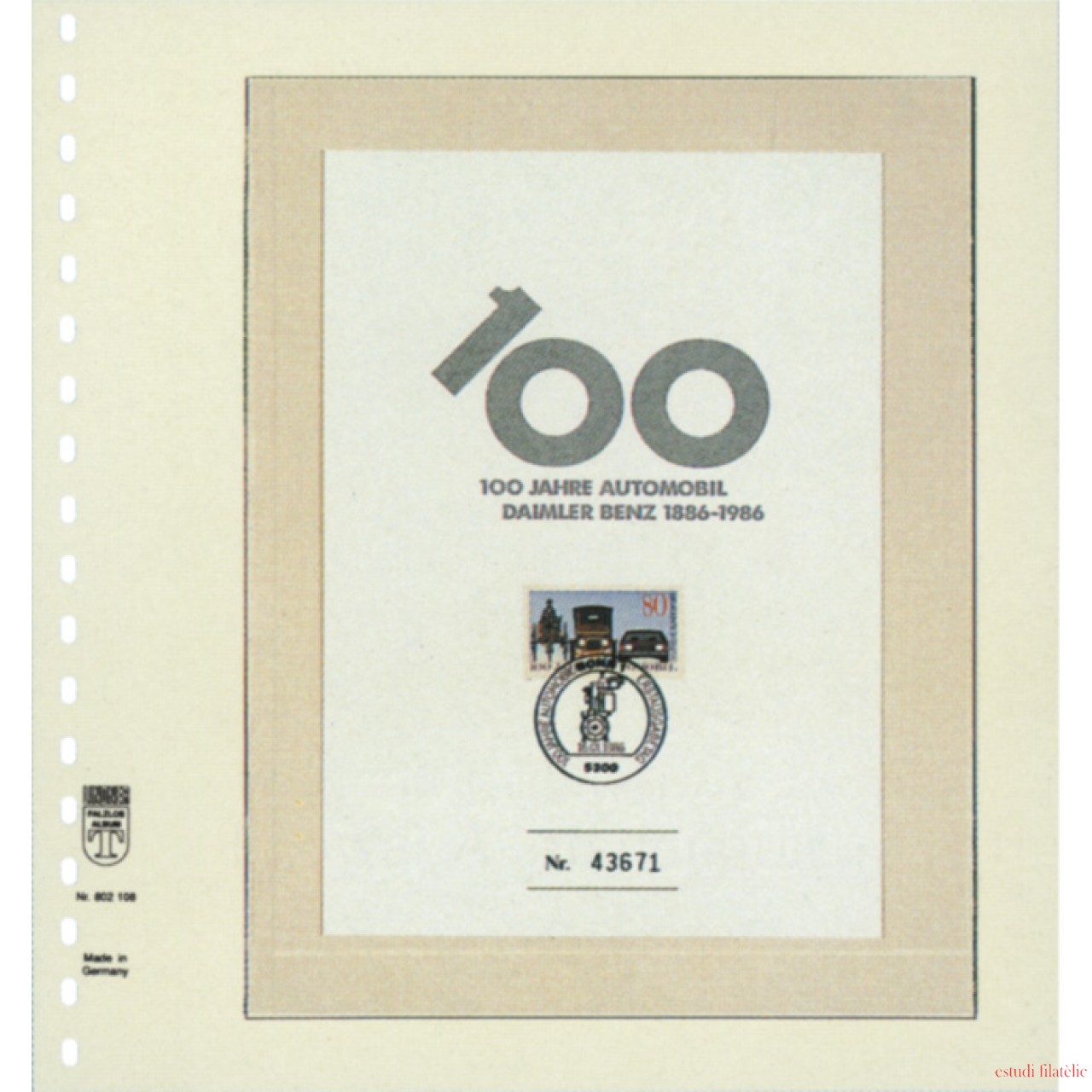 FILATELIA - Material filatélico - Material Lindner - Hojas de Sellos ...