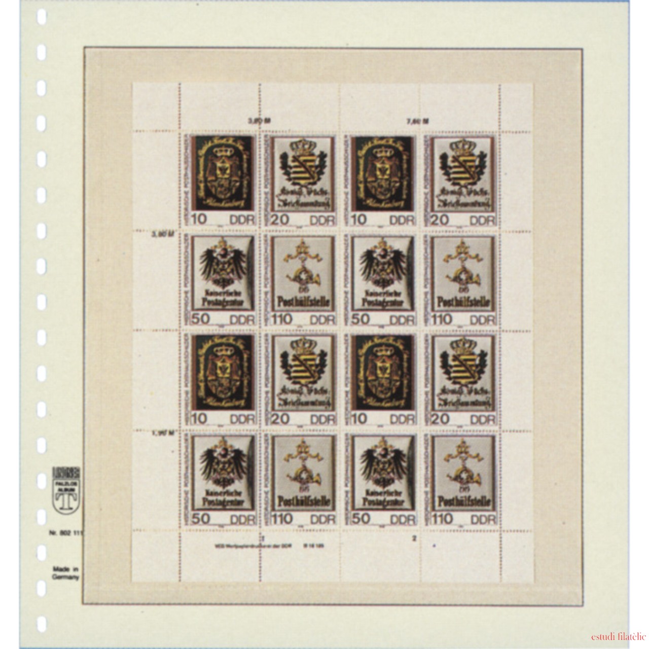 FILATELIA - Material filatélico - Material Lindner - Hojas de Sellos ...